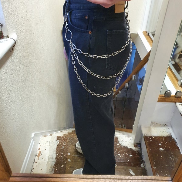 Triple Wallet Chain With O Ring, Belt Chain, 90's Trouser Chain ...