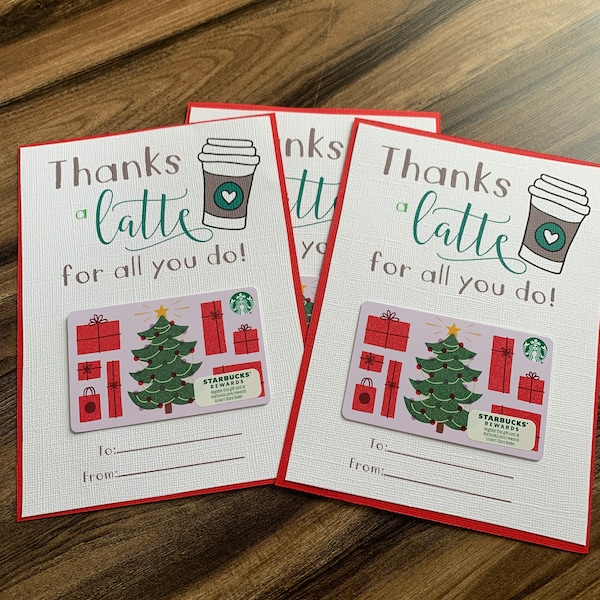 Printable Thanks a Latte for All You Do, Gift Card Holder, Thank You ...