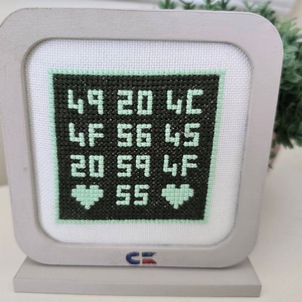 Punk Image - Mini Cross Stitch Pattern, Pixel Art, Small Tiny Cross ...