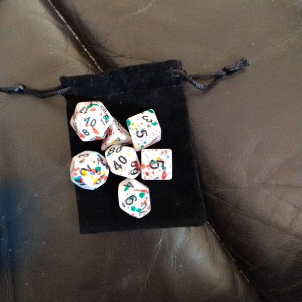 Fireball Fire Wizard Dice Polyhedral D&D Blended Dice Tabletop Games ...