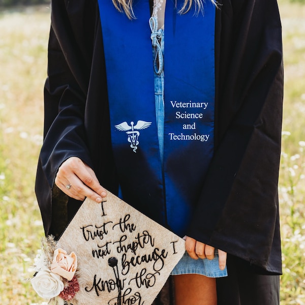 Personalized Cowhide Graduation Cap Topper, Custom Graduation Cap ...