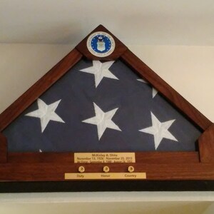 Flag Display Case With Embedded Shell Casings Maple Inlay | Etsy