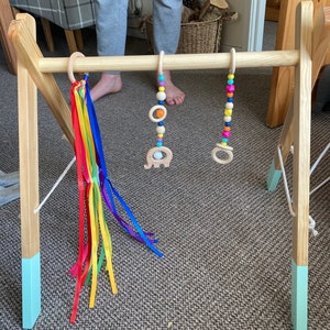 Wooden Baby Gym Activity Play Mat Playmat Wood Frame Stand | Etsy
