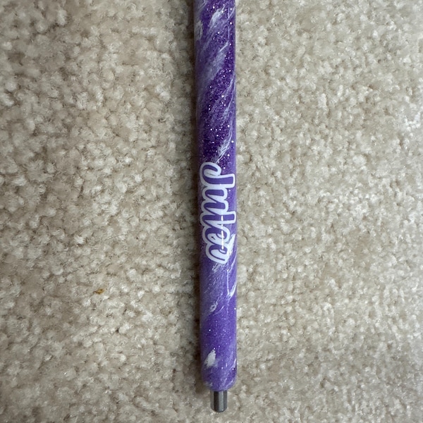 Purple Leopard Glitter Pen • Personalized Resin Inkjoy Pen - Etsy