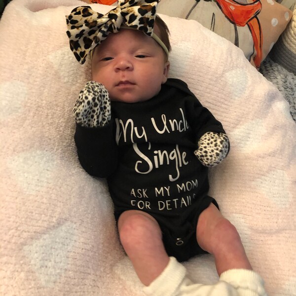 Uncle Baby Onesie®, My Uncle is Single, Uncle Onesie® for Baby's, Funny ...