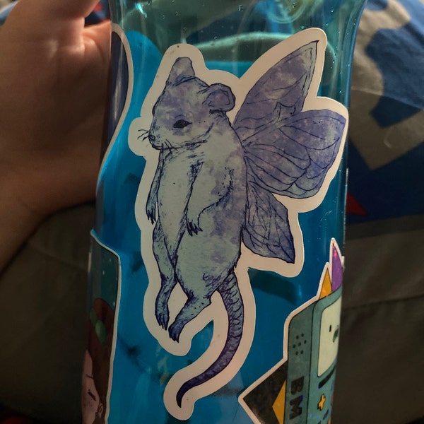 Fairy Field Mouse Vinyl Sticker, Cute Animal Laptop Decal, Fae Magic ...