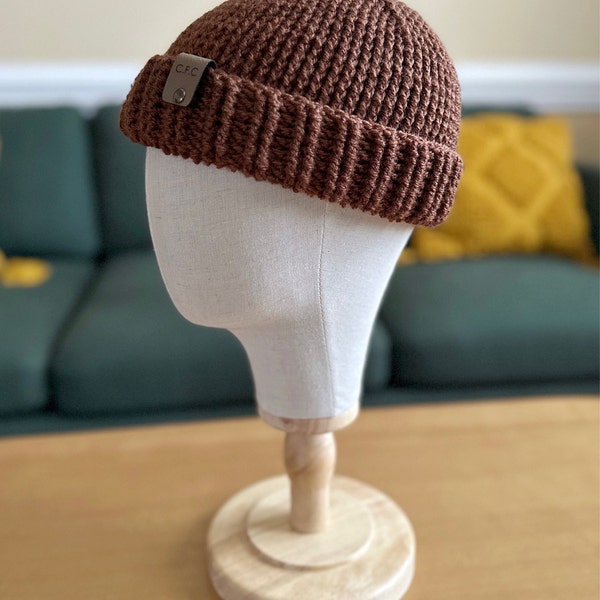 CROCHET PATTERN ONLY ** - Fisherman Beanie, Docker Crochet Hat, 5 Yrs ...