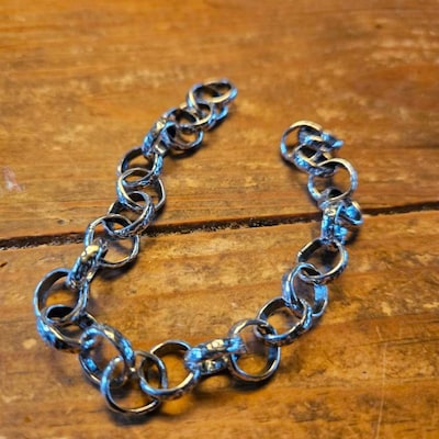 Rustic, Handmade, Textured, Sterling Silver Toggle Clasp one Clasp Set ...