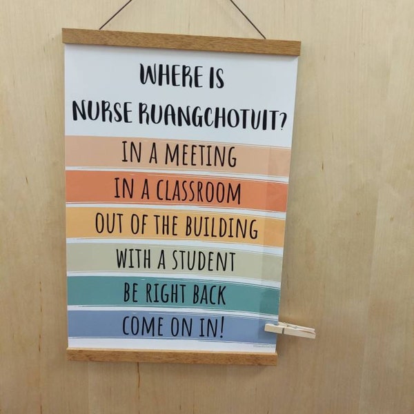 Personalized School Counselor Door Sign, Customized Where is the School ...