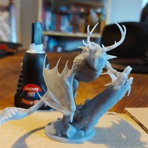 Kipineflying Owlbear 3d Printed Miniature on Decorative Base for ...