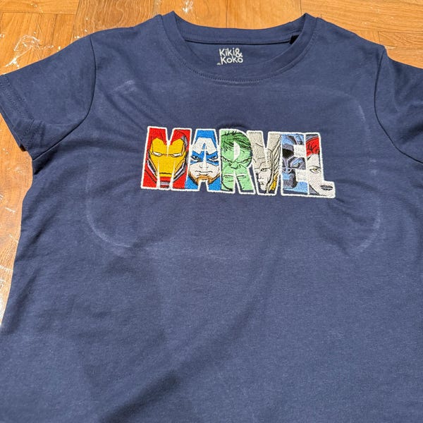 Superhero 'marvel' Embroidery Machine File - Etsy