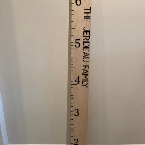 Maple Growth Chart Ruler 3D, Wooden Measuring Stick for Kids, Giant ...