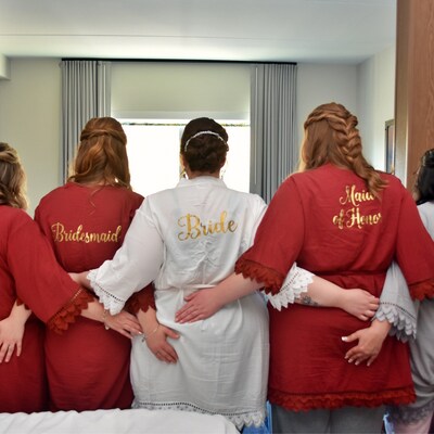 Plus Size 2XL 3XL 4XL Bride Bridal Bridesmaid Robes, Bridesmaid Gifts ...