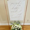 Leather Sign Hanging Straps, Wedding Sign Stand, Seating Chart Frame ...