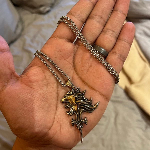 Final Fantasy VIII Large Squall Leonhart Griever Necklace Sterling ...