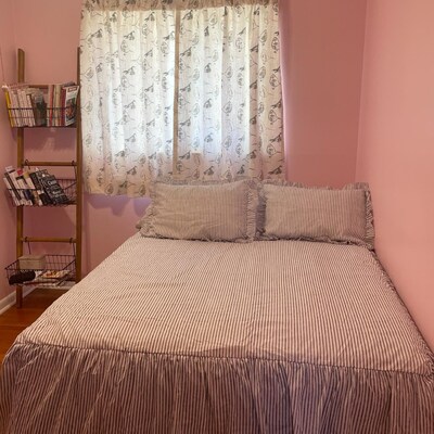 Blue Plaid Slub Rod-pocket Curtains Denim Blue Buffalo Check Curtains ...