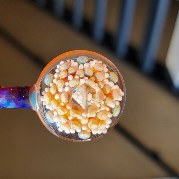 Borosilicate Glass Art Marble Silver Fume Spiral Galaxy Space Marble ...