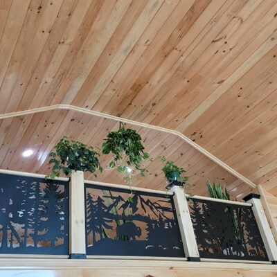 Decorative Rustic Metal Panel, Metal Panel Insert, Wildlife Scenery ...