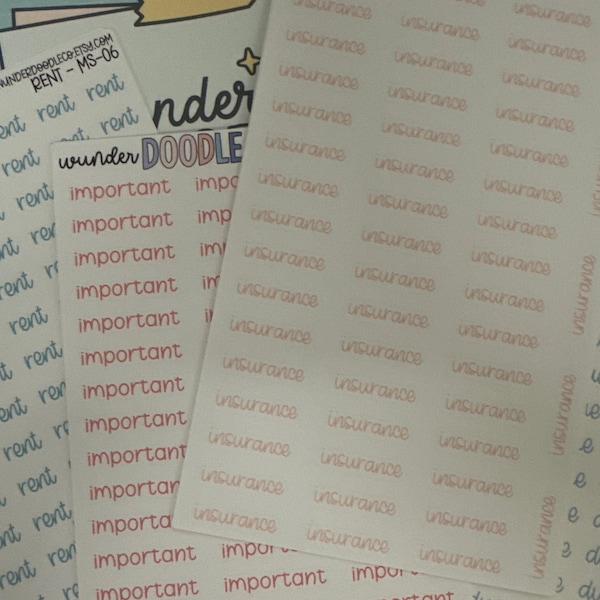 Staff Meeting Planner Stickers AW-014 Font AW Work Stickers, Meeting ...