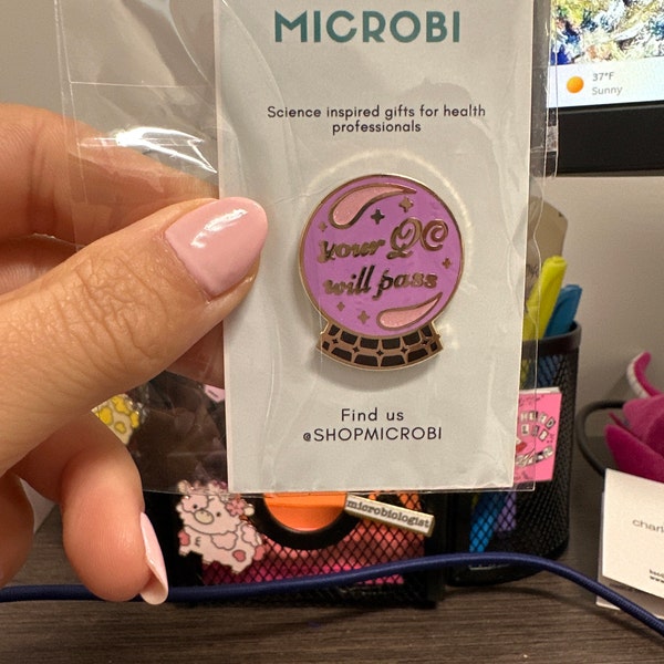 QC Experiment Enamel Pin / Scientist / Science Gift / Lab Tech ...