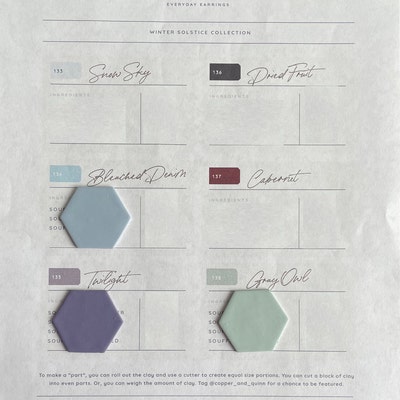 Polymer Clay Color Recipe Shades of Pink Polymer Clay - Etsy