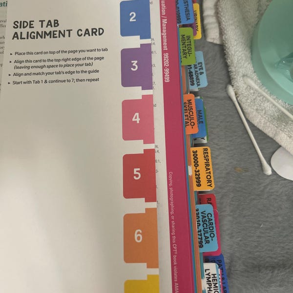 2026 CPT - Tabbing System | Medical Coding Tabs | Book Tabs (book NOT Included) - Etsy