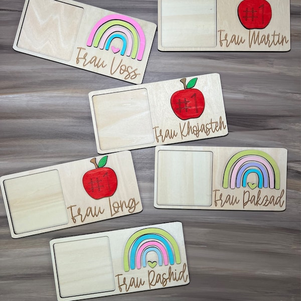 SVG 3D Personalized Sticky Note Holder PNG Teacher Gift Christmas Gift ...