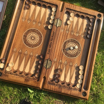 Backgammon Set Farvahar / Personalized / All Sizes / Full Set - Etsy