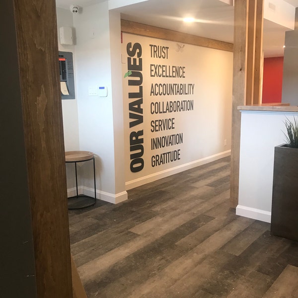 Our Values, Office, Wall, Art, Decor, 3D, PVC, Typography ...