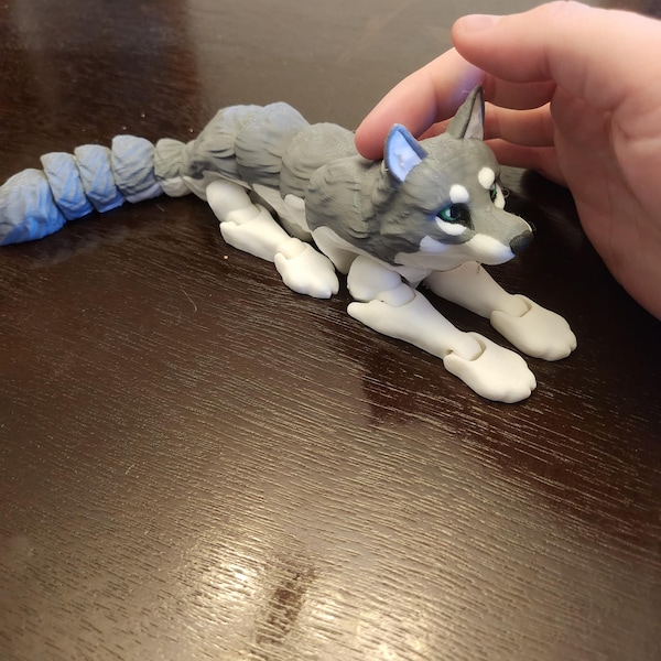 3D Printed Wolf | Flexible Articulated Animal | Wilderness Forest Decor ...