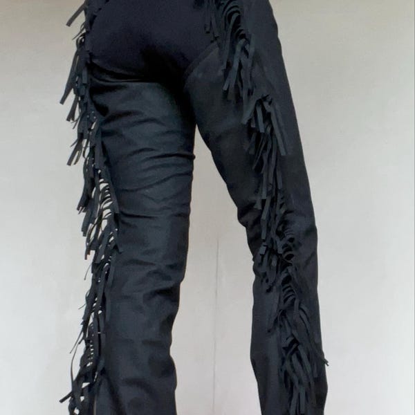 Simplicily Suede With Fringed Chap Custom Made Chap Hand Made Chap ...