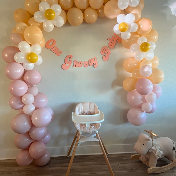 Daisy Balloon Garland Kit First Birthday Decor Baby in Bloom Baby ...
