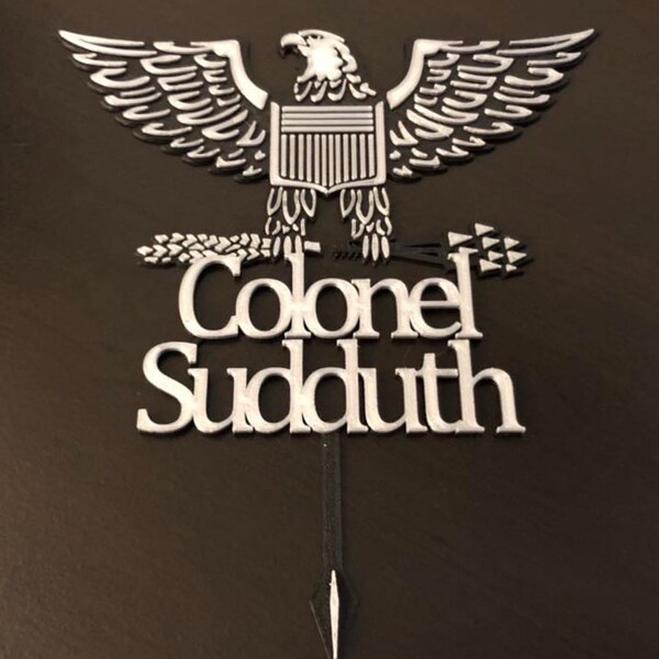 Colonel Rank Eagle Personalized Cake Topper - Etsy