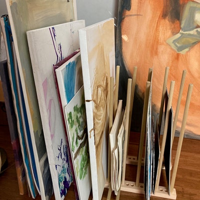 Adjustable Art Storage Rack for Framed Art, Picture Frame, Canvas ...