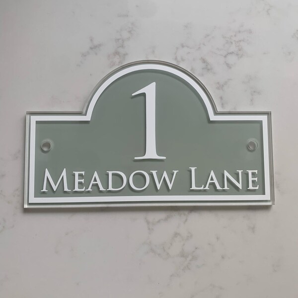 Traditional House Number Signs & Address Plaques in Sage Green - Etsy UK