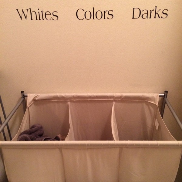 Laundry Sorter Labels Vinyl Decal - Etsy