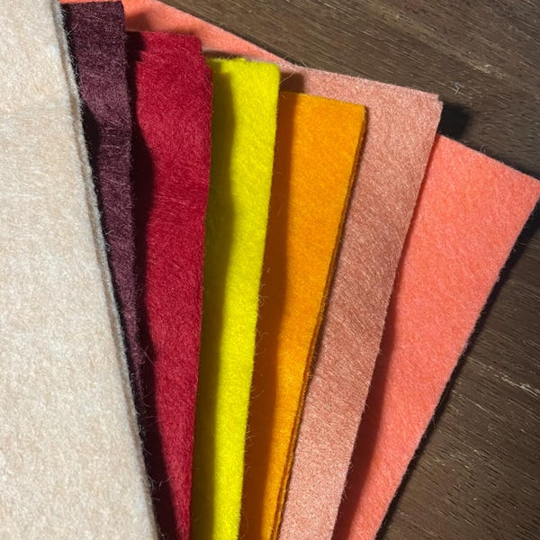 40 Pc Marbled and Heathered Merino Wool Blend Felt Collection ...