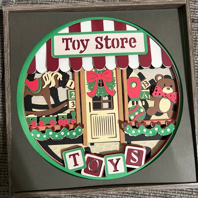 TOY STORE Svg 3D Christmas Svg CHRISTMAS Shadow Box Svg for Cricut for ...