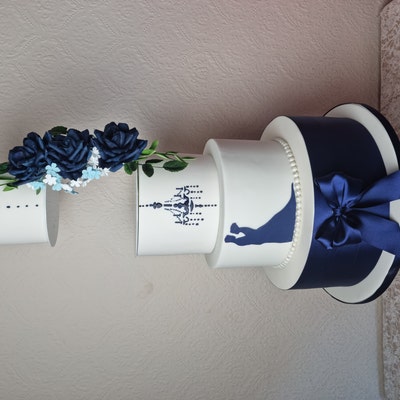 SET Metallic Square and Rectangle Cake Separator Metallic Cake Stand ...