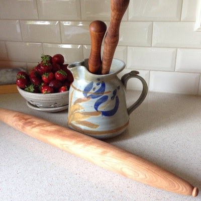 French Rolling Pin, Tapered Rolling Pin, Wooden Rolling Pin, Kitchen ...