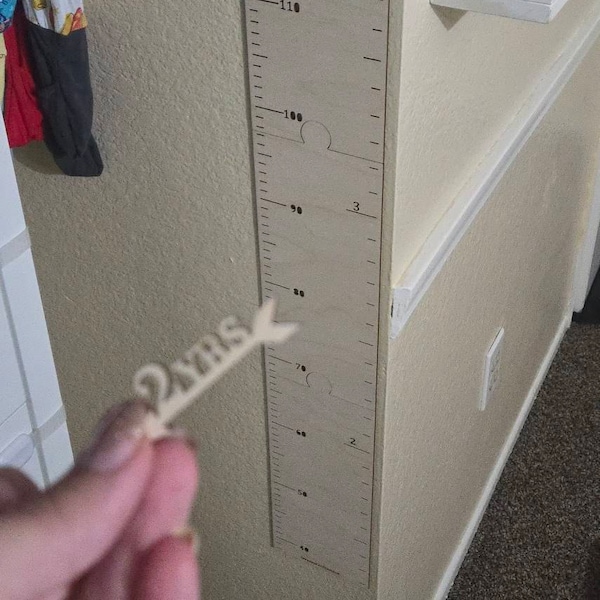 Wooden Growth Chart With Height Marker Arrows – Nursery Wall Decor - Etsy