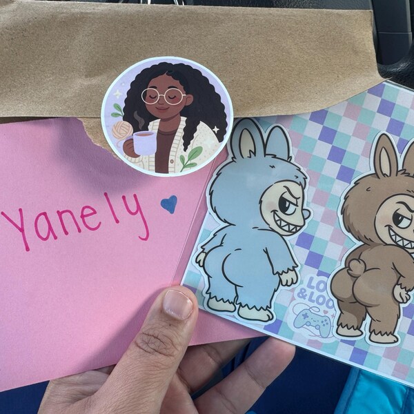 Purple Labubu Ice Cream Sticker | Holographic or Matte | Cute Monster ...