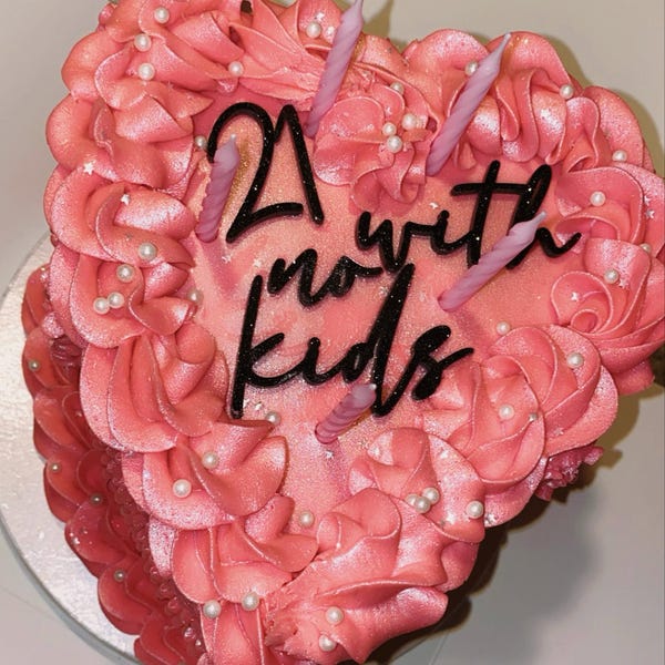 Mini Acrylic Cake Topper | Heart Cake Topper | Birthday Cake Charm ...