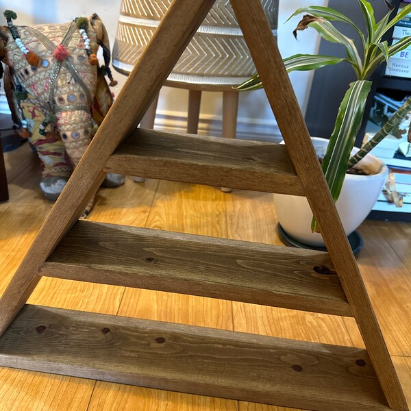 Triangle Shelf / Floating Shelf / Plant Shelf / Wood Shelf / Geometric ...