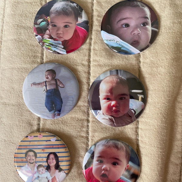 Custom 2.25" Round Photo Magnets - Etsy