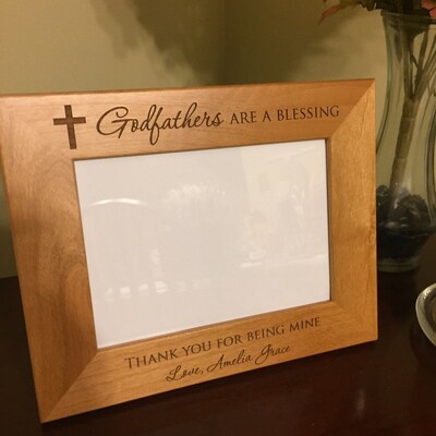 Personalized Godparent Picture Frame by Lifetime Creations: Customized ...