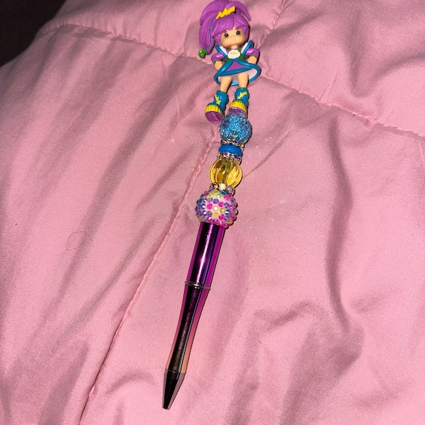 Rainbow Character Pen | Beaded Pen | Custom Pen | Character Pen - Etsy