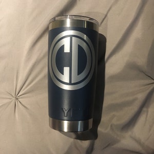 Yeti Cup Monogram Decal Monogram Tumbler Decal, Vinyl Monogram Decal ...