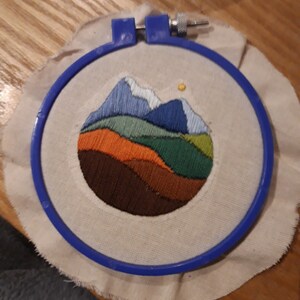 Mt Rainier Embroidery Pattern PNW Volcano Collection - Etsy