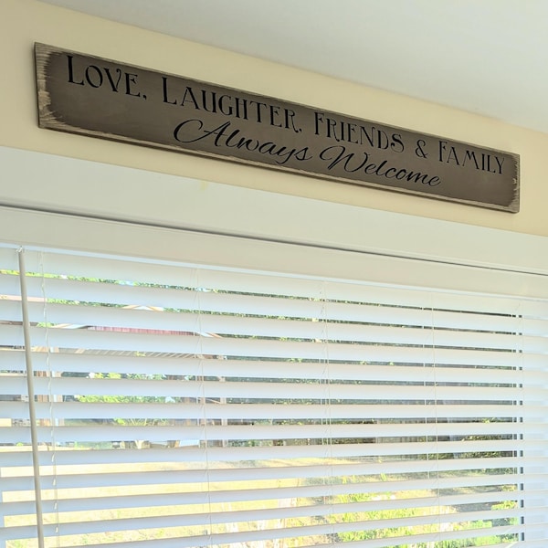 S 279 Handmade, Wood, Long Signs With Sayings. live Well Laugh Often ...